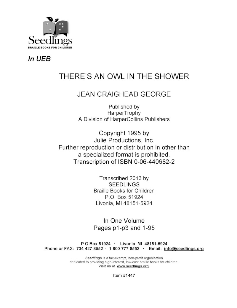 There's an Owl in the Shower [POD] - Seedlings