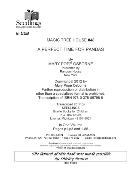 A Perfect Time for Pandas (Magic Tree House: Merlin Missions #20 ...