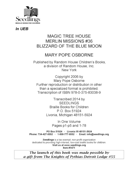 Blizzard of the Blue Moon (Magic Tree House: Merlin Missions #8 ...