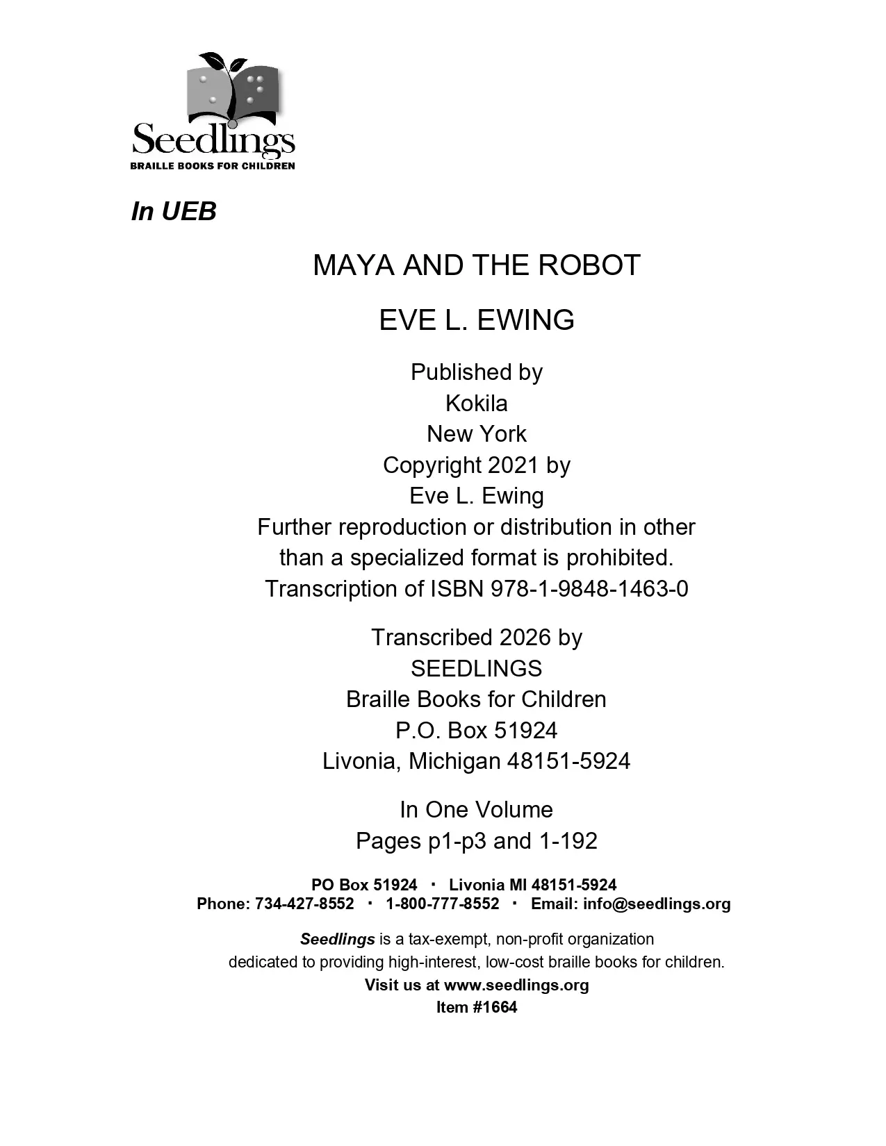 Maya and the Robot - Seedlings
