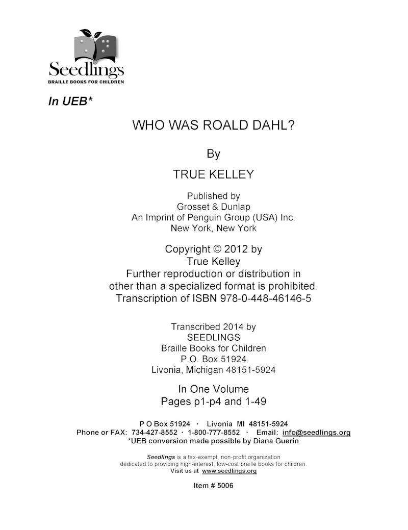 Who Was Roald Dahl? - Seedlings